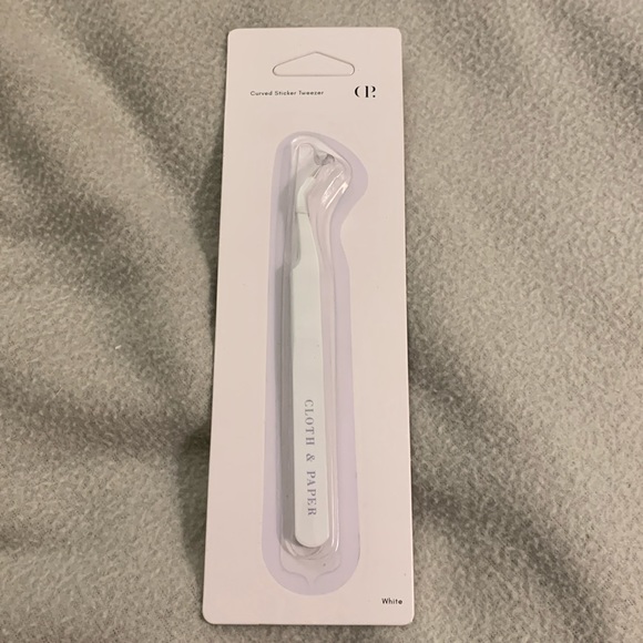 Office | Cloth Paper Curved Sticker Tweezers White | Poshmark